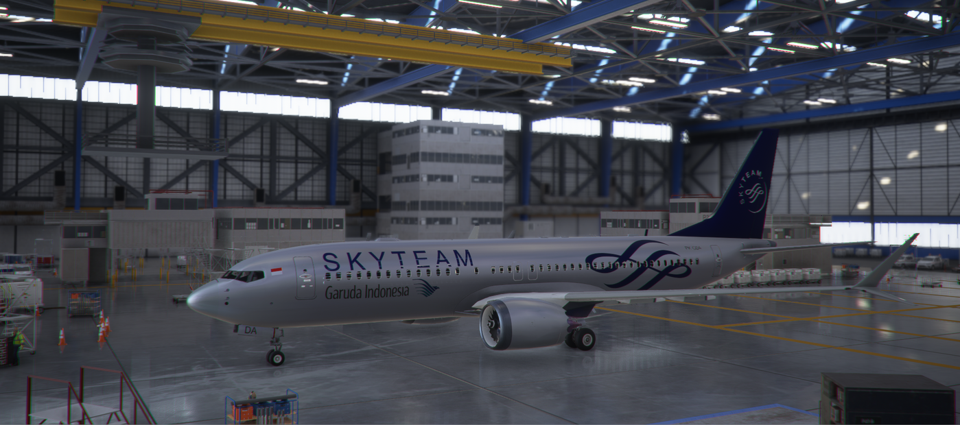 Bredok3D 737-Max Garuda Indonesia SkyTeam | 4K for Microsoft Flight ...