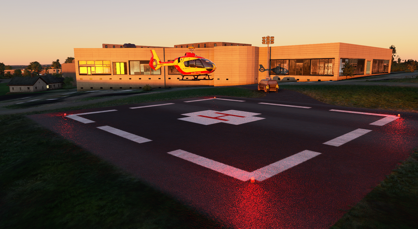 Helipad - Flers hospital for Microsoft Flight Simulator | MSFS