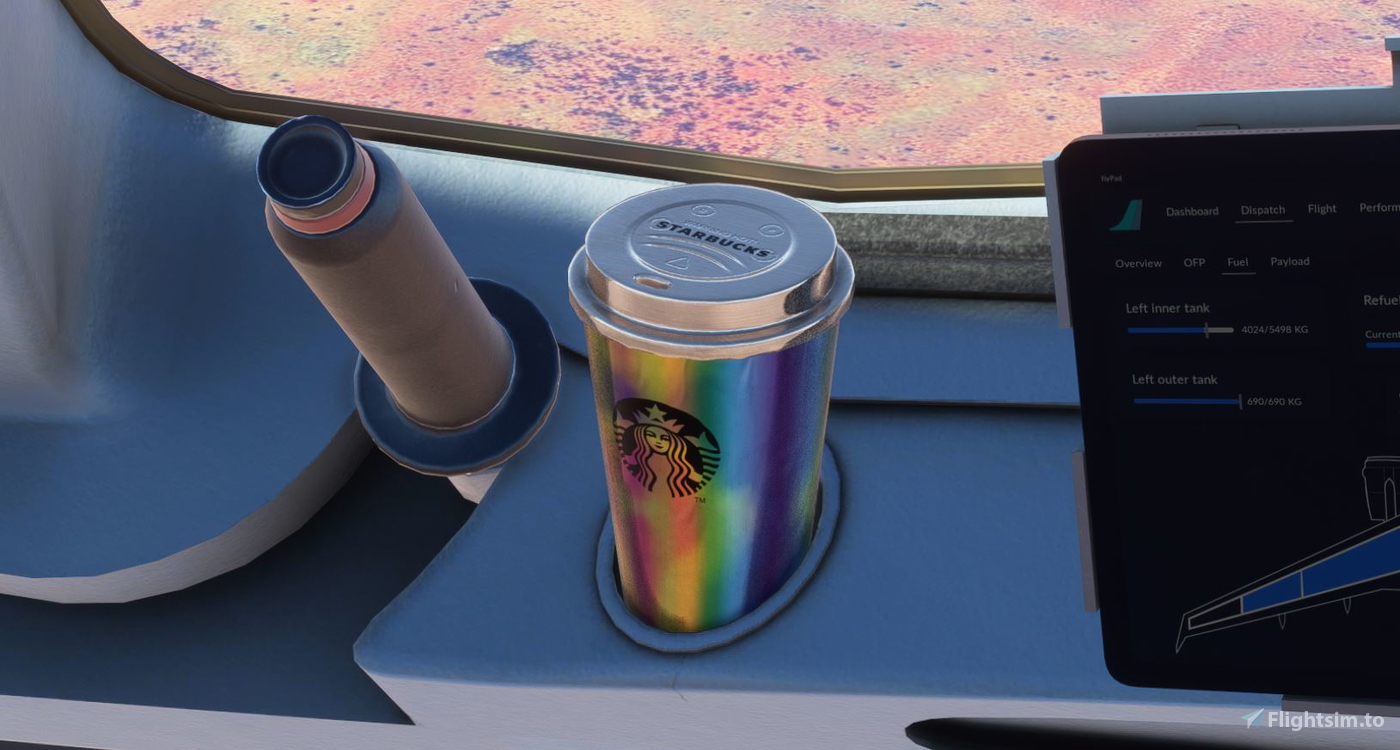 A32NX Starbuck's Designer Cups for Microsoft Flight Simulator | MSFS