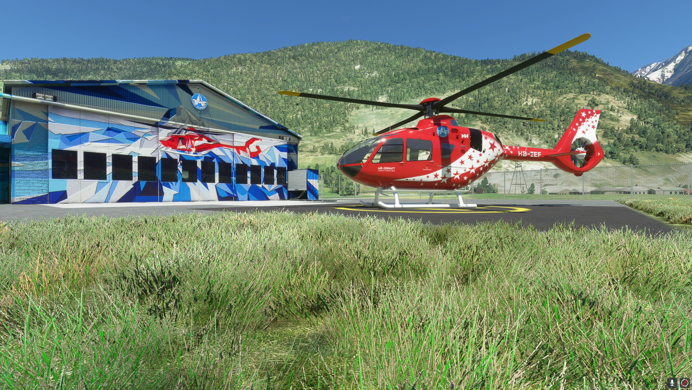 LSHG Air Zermatt Gampel Heliport for Microsoft Flight Simulator | MSFS