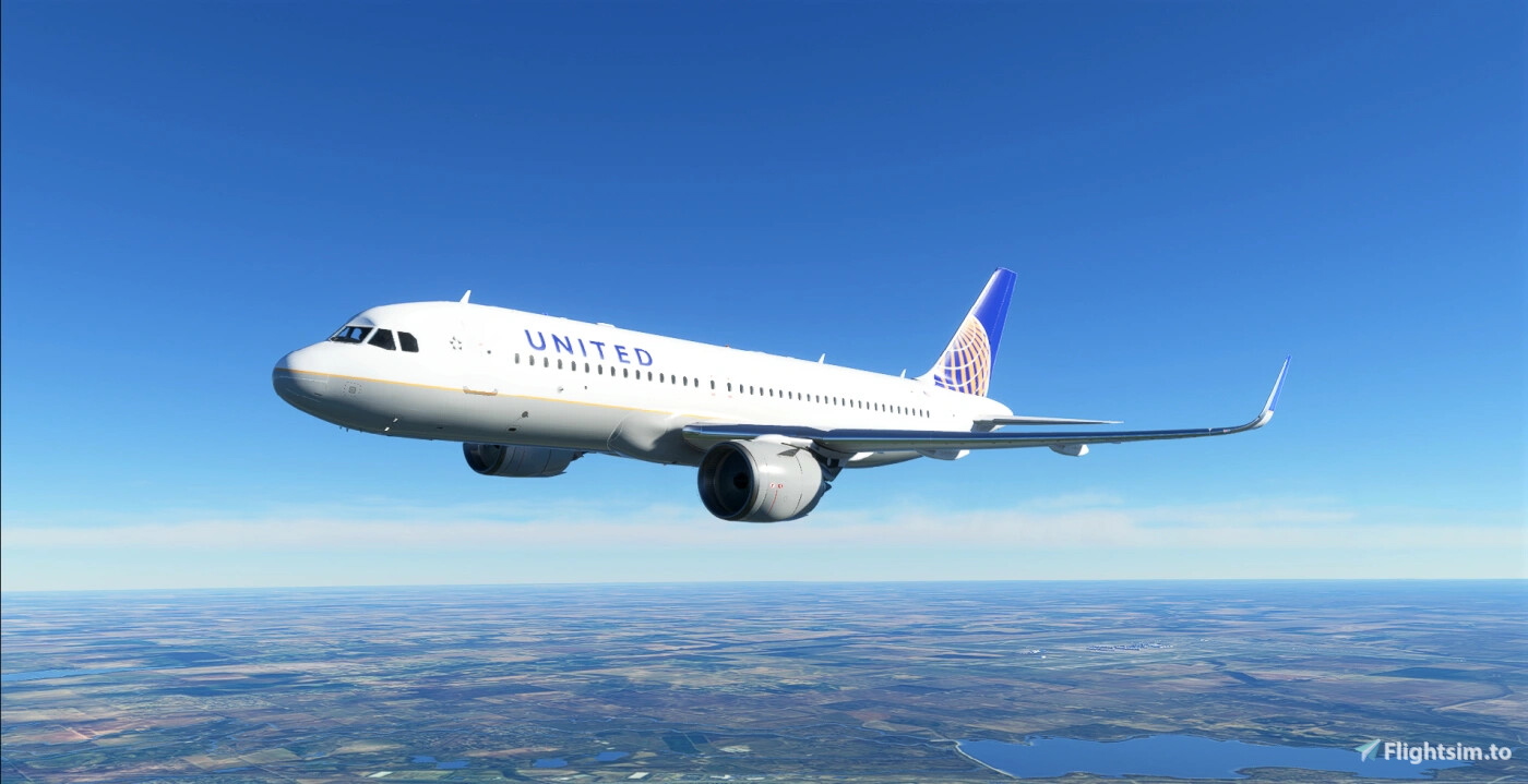 United Airlines 4k textures [A32NX] for Microsoft Flight Simulator | MSFS
