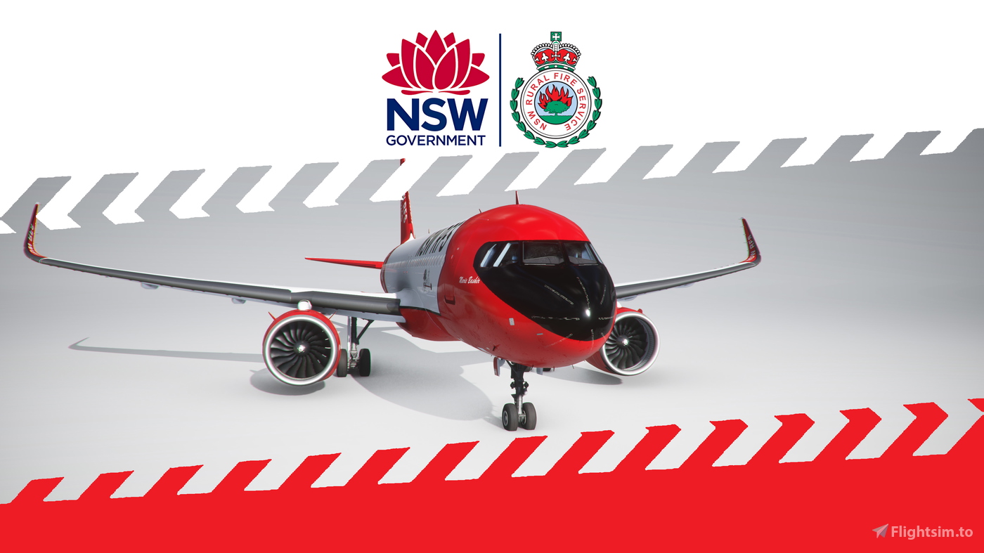 NSW Rural Fire Service (RFS) Water Bomber A32NX Livery for Microsoft ...