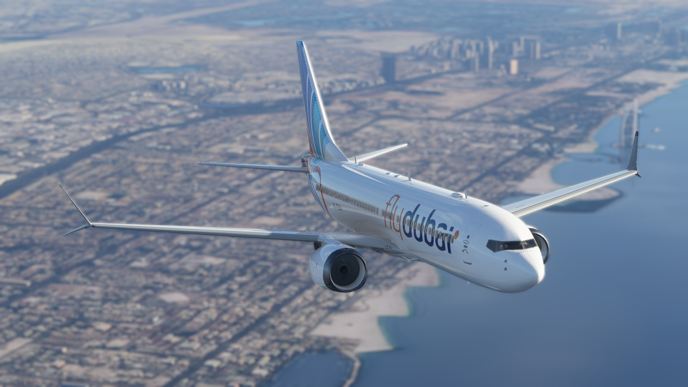 Fly Dubai Boeing 737 MAX - (5K*10K) for Microsoft Flight Simulator | MSFS