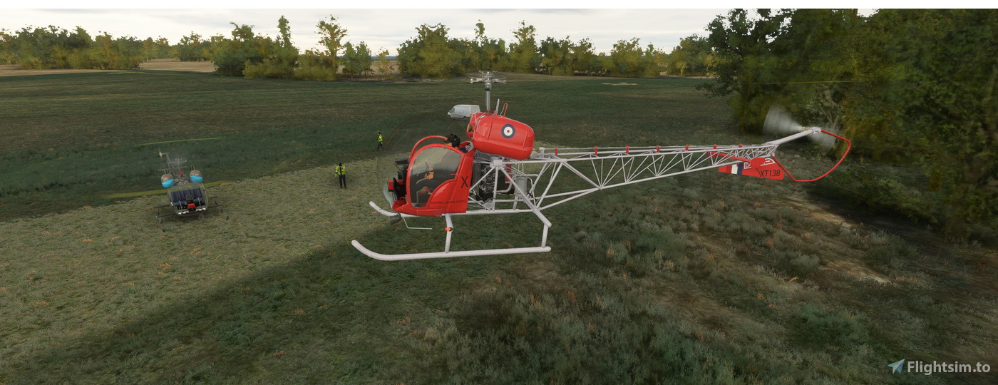 Bell 47G2 Royal Air Force XT138 for Microsoft Flight Simulator | MSFS