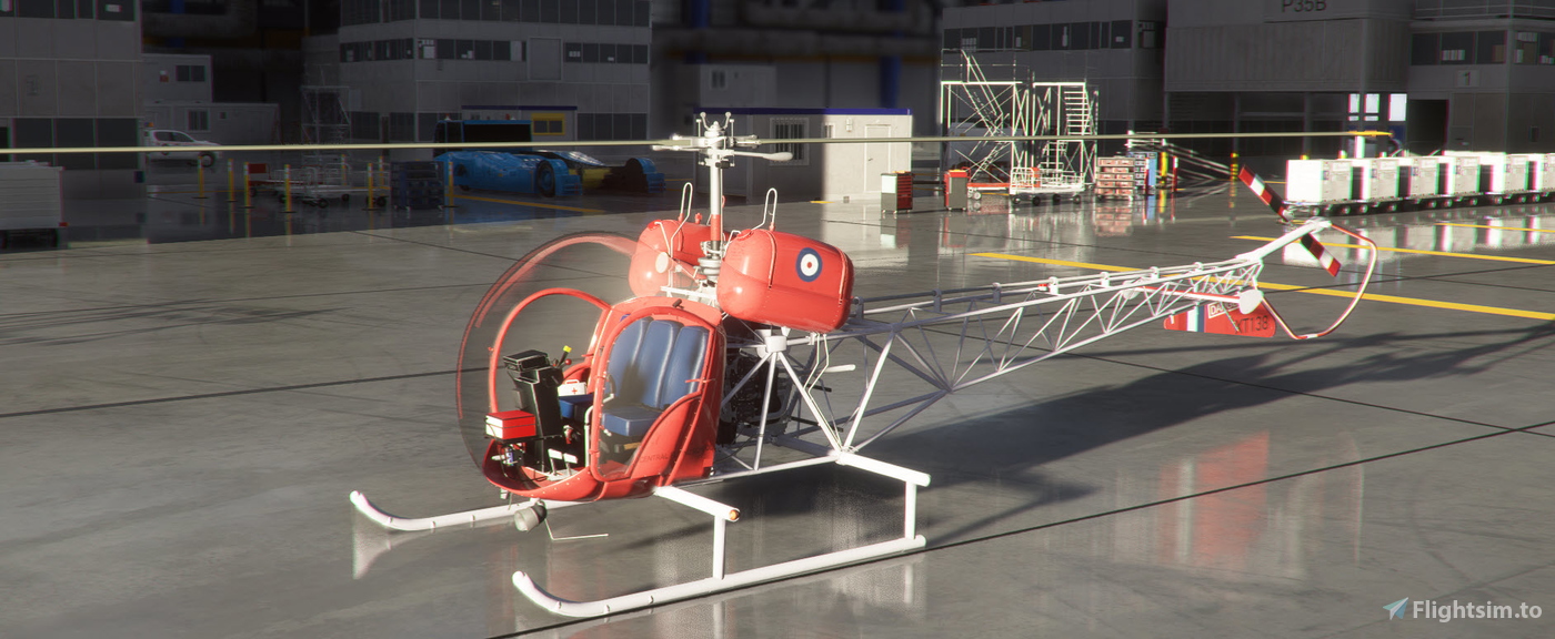 Bell 47G2 Royal Air Force XT138 for Microsoft Flight Simulator | MSFS