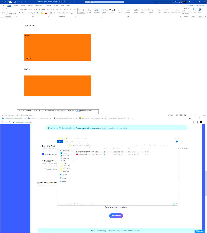 EASYJET VATSIM SIMBREIF ACT COMS SHEET FOR THOSE NEW TO VATSIM for ...