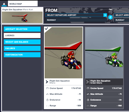 Mario Kart » Microsoft Flight Simulator