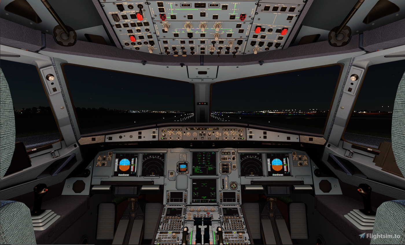 [A32NX] Cockpit RAL5014 Blue Version for Microsoft Flight Simulator | MSFS