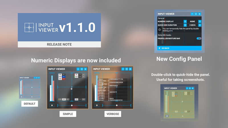 Input Viewer for Microsoft Flight Simulator | MSFS