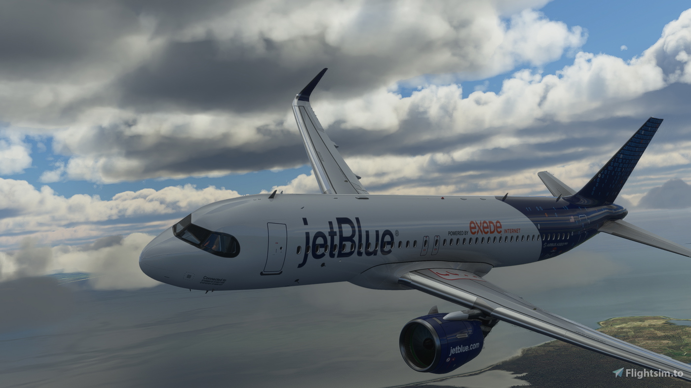 A320 JetBlue Airways Binary Code Livery 8K ultra for Microsoft Flight ...