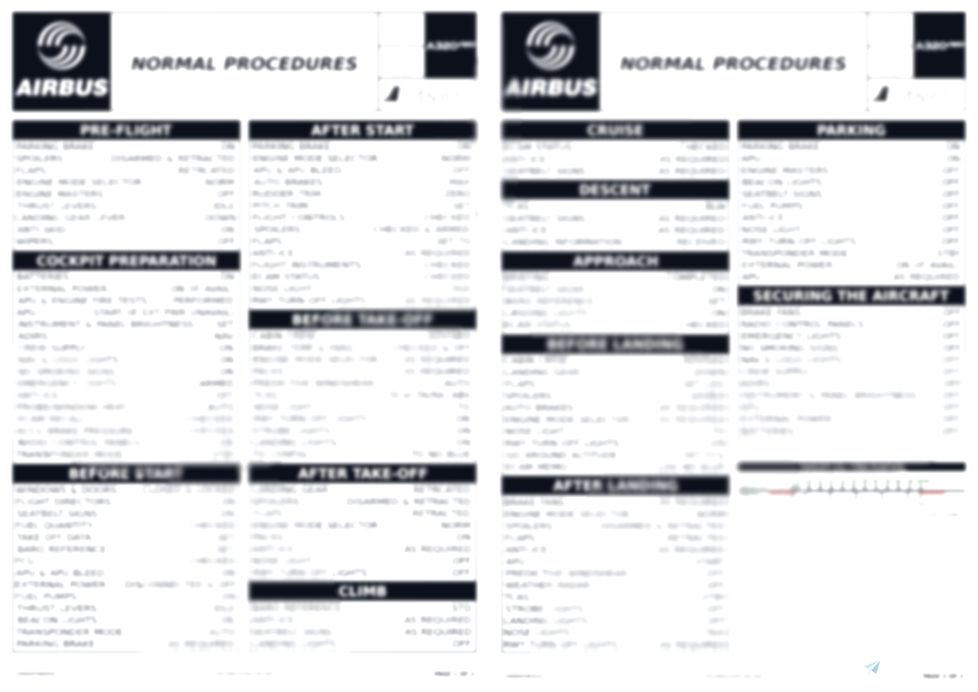 [FBW] A32NX Checklist » Microsoft Flight Simulator