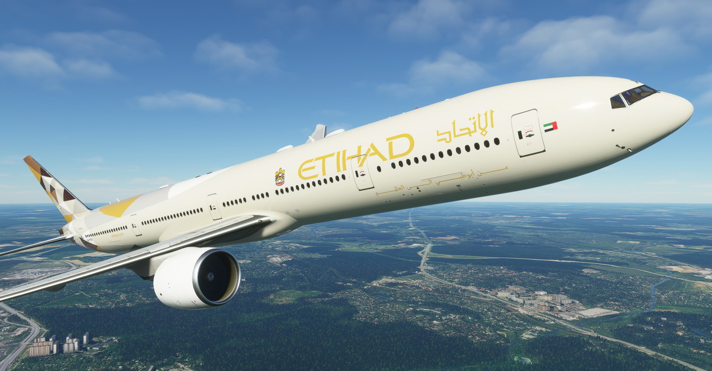 Etihad Airways CaptainSim 777-300ER 8K for Microsoft Flight Simulator ...