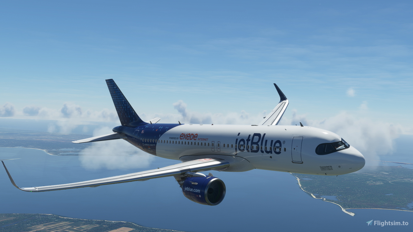 A320 JetBlue Airways Binary Code Livery 8K ultra for Microsoft Flight ...
