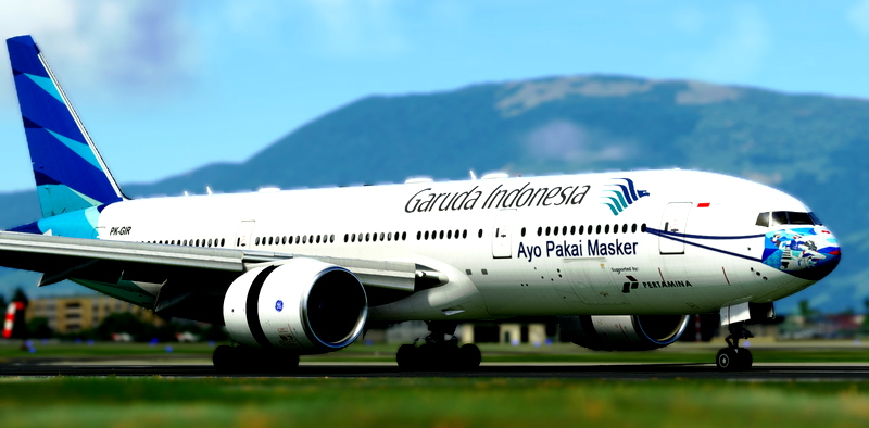 Captainsim B777-200ER Garuda Indonesia Masker Livery for Microsoft ...