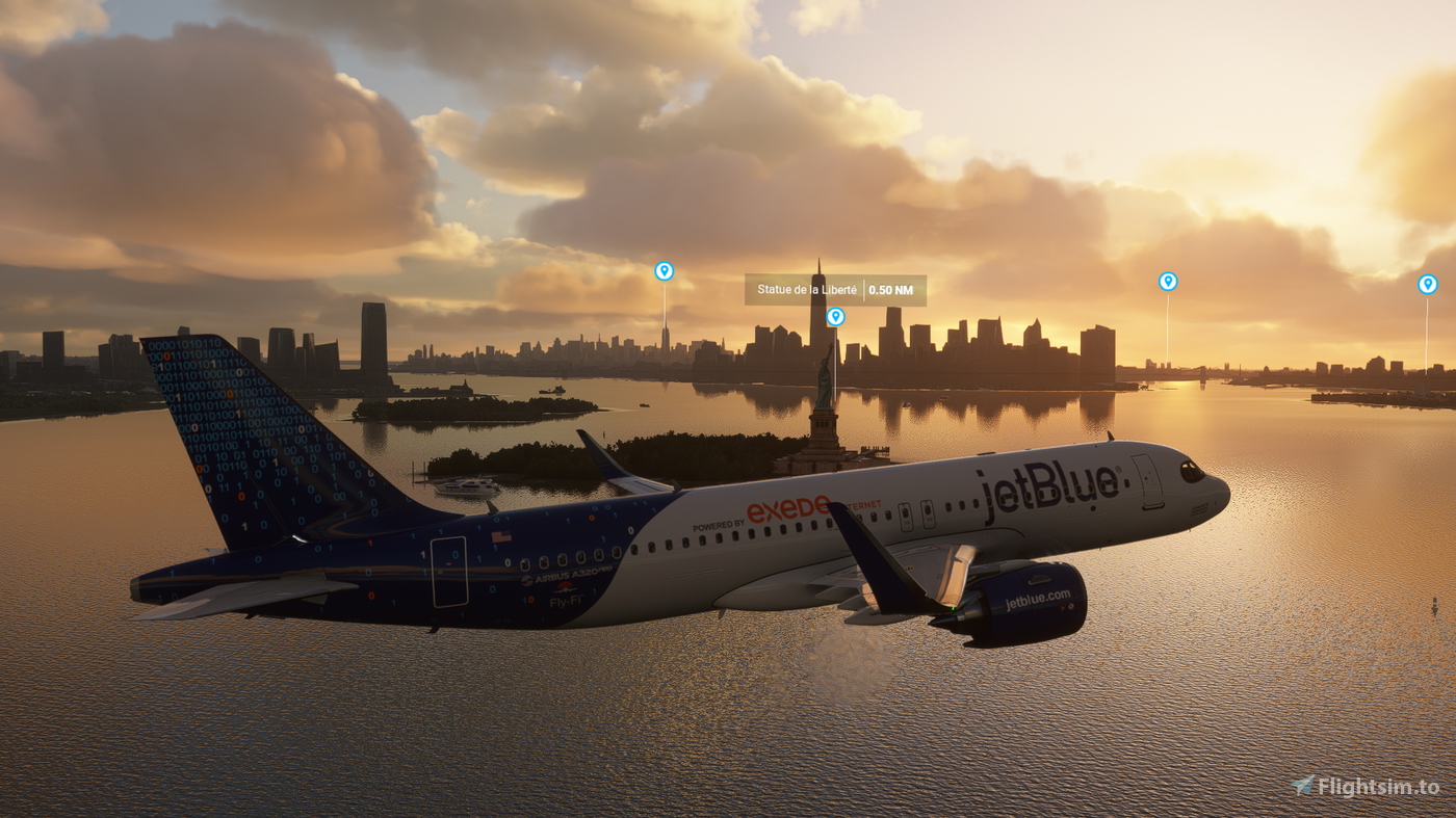 A320 JetBlue Airways Binary Code Livery 8K ultra for Microsoft Flight ...