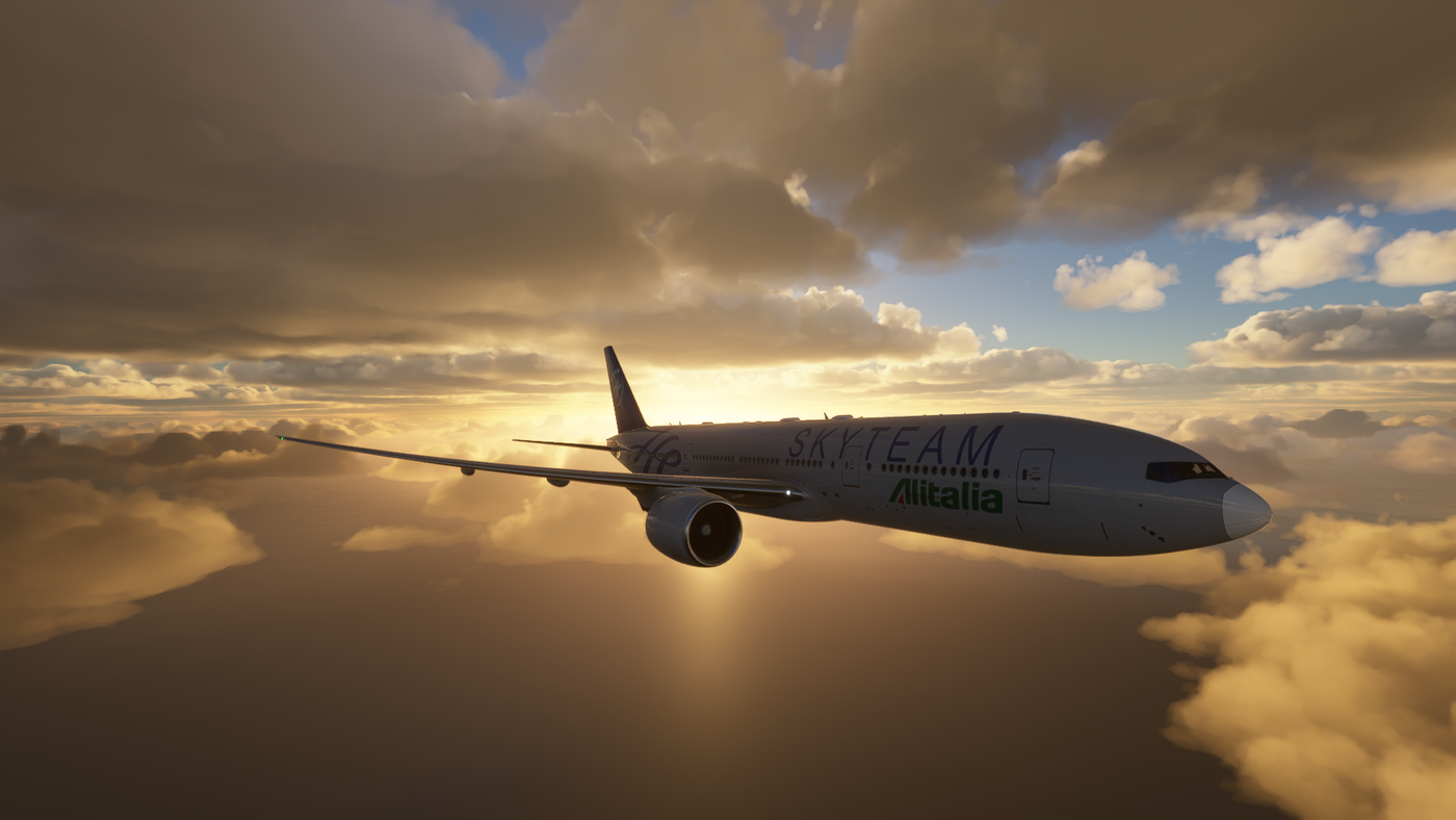 Captain Sim B777-200 Alitalia SkyTeam EI-DDH | 4K | Discontinued for ...