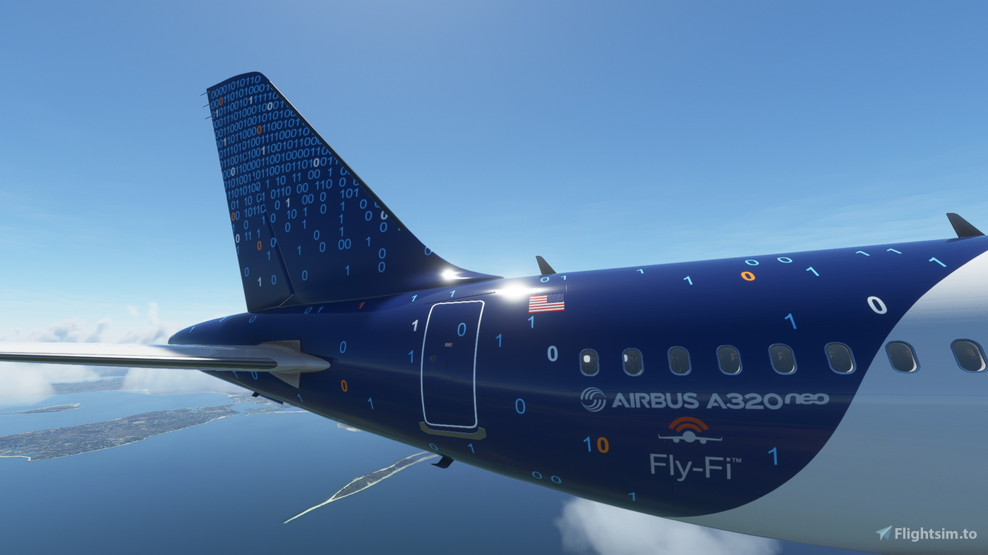 [A32NX] JetBlue Airways Binary Code Livery 8K ultra for Microsoft ...
