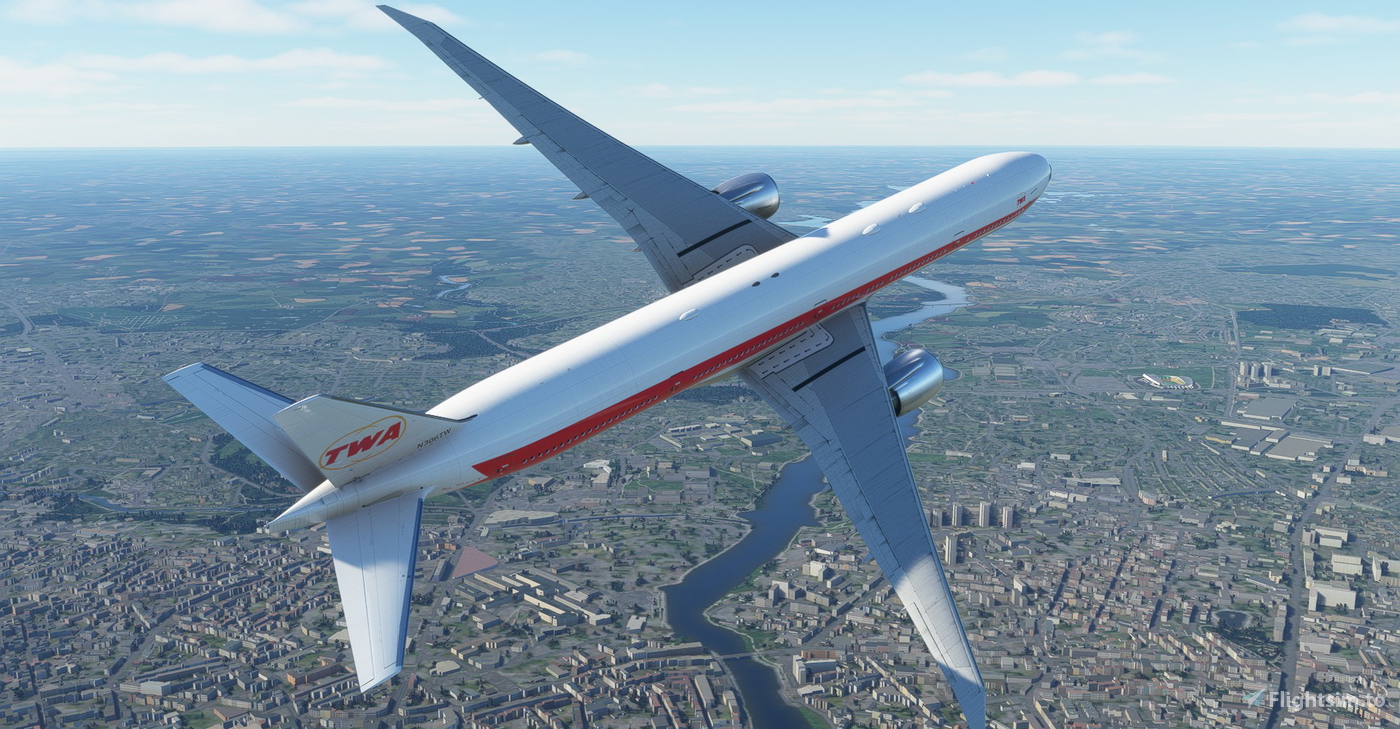 TWA / Trans World Airlines "classic and metal" CaptainSim 777-300ER for ...