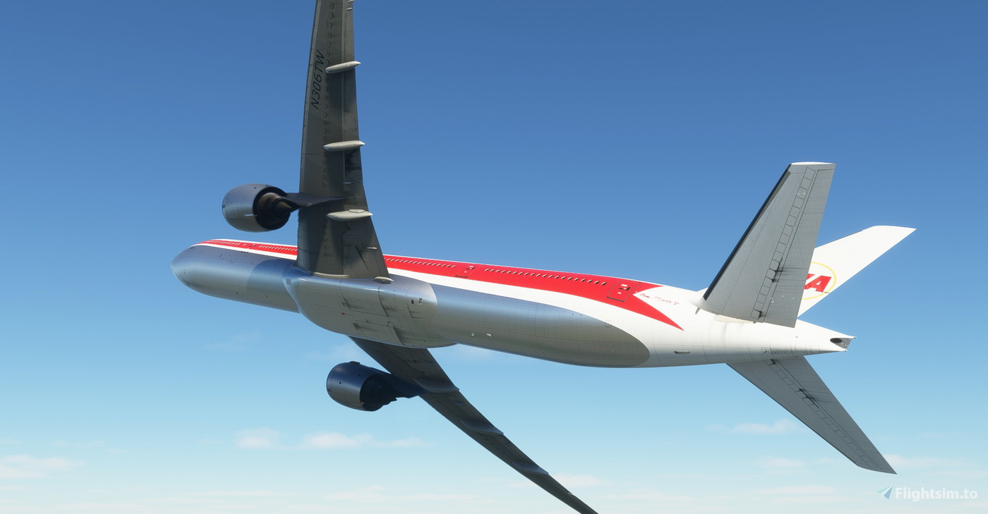 TWA / Trans World Airlines "classic and metal" CaptainSim 777-300ER for ...