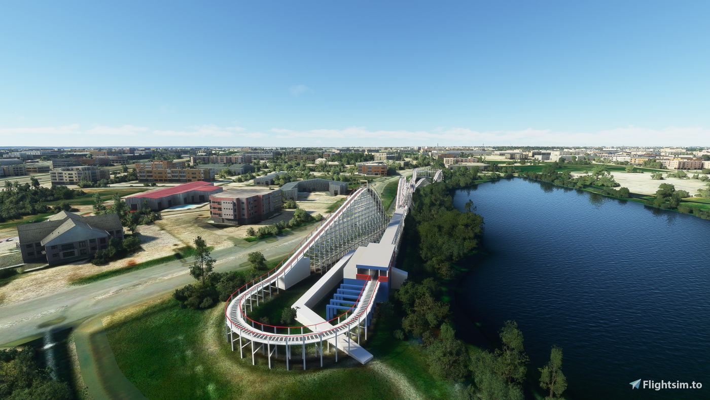 Six Flags Over Texas amusement park, Arlington, TX for Microsoft Flight ...