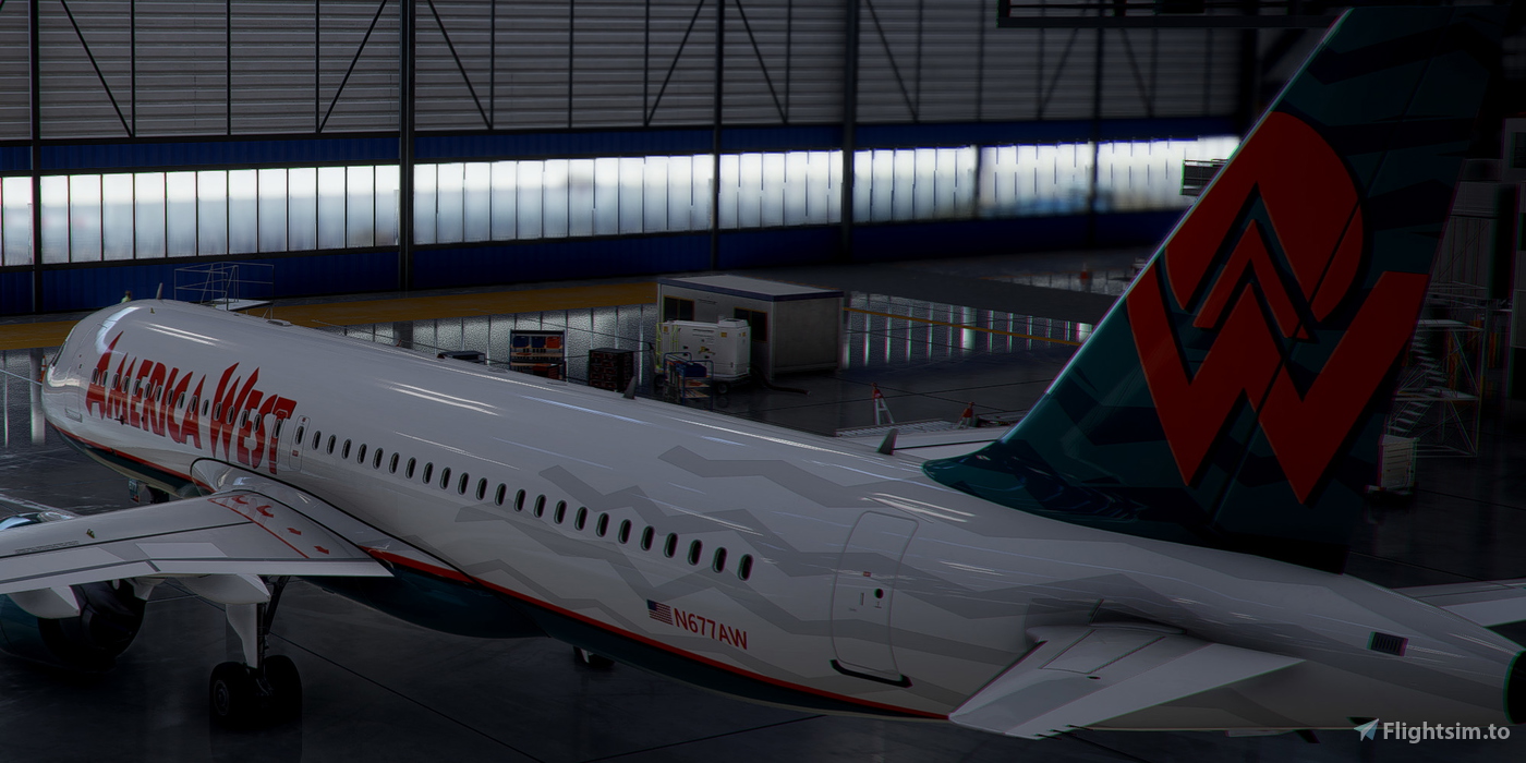 [A32NX] Airbus A320neo AMERICA WEST N677AW in 8k for Microsoft Flight ...