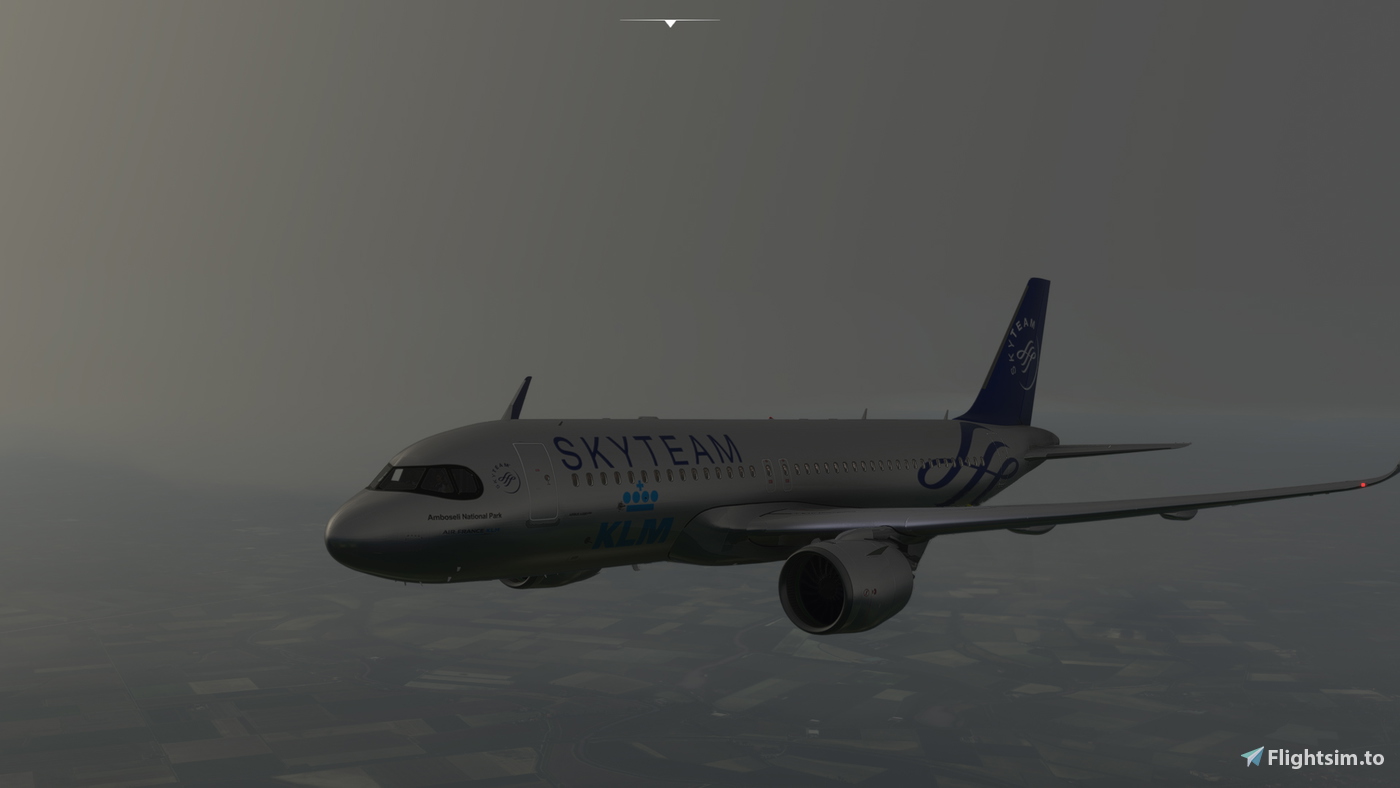 A320 KLM Skyteam silver livery 8K for Microsoft Flight Simulator | MSFS