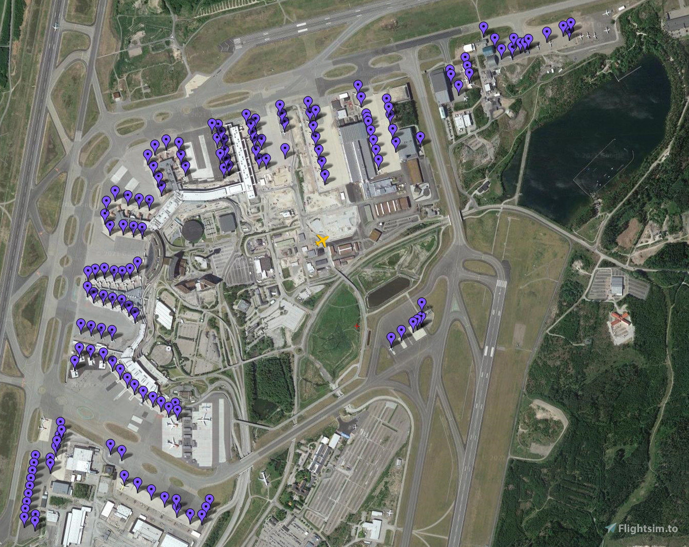 Pilot2ATC Stockholm Arlanda ESSA Taxiways and Gates for Microsoft ...