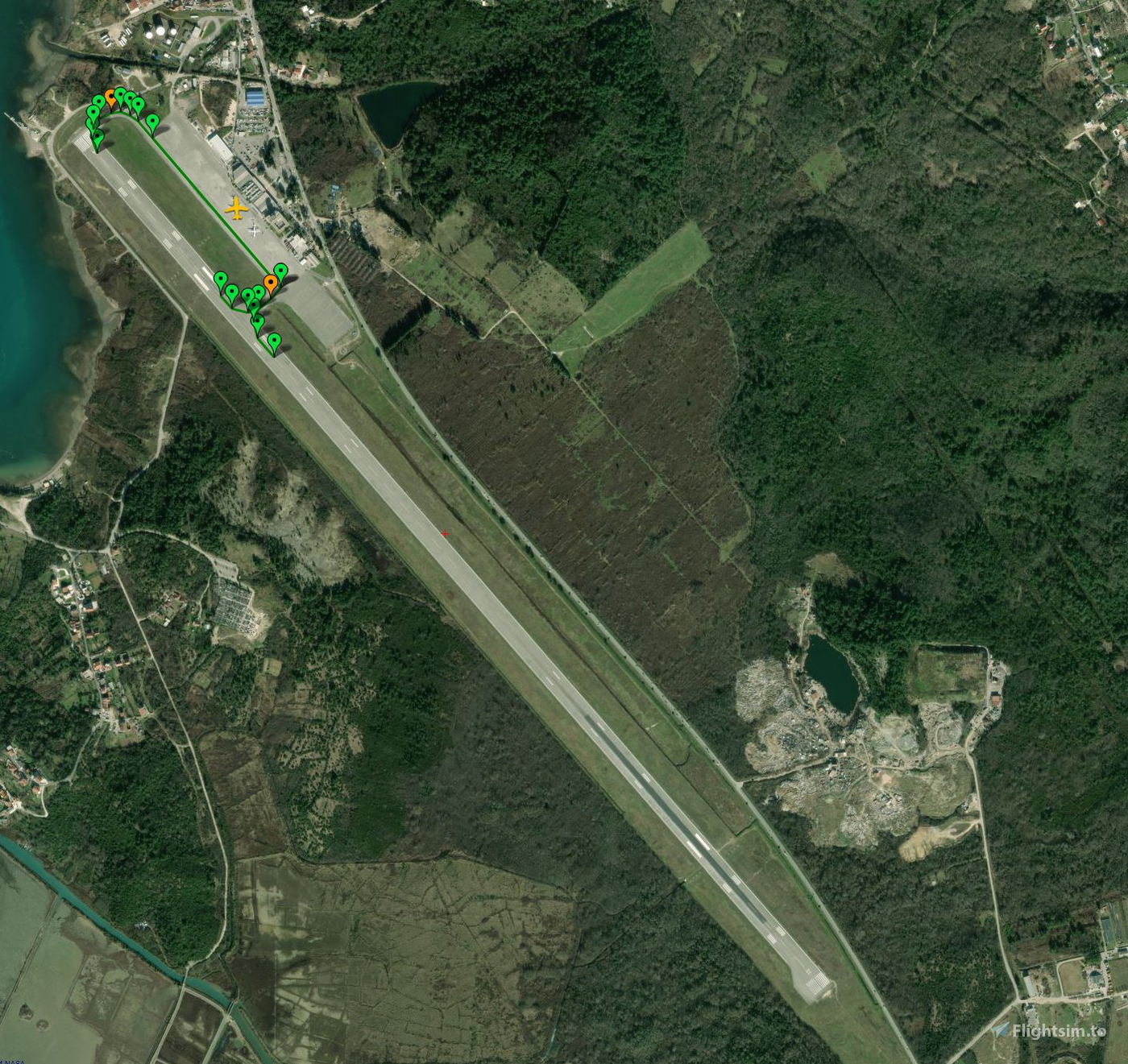 Pilot2ATC Tivat Airport LYTV Taxiways and Gates for Microsoft Flight ...