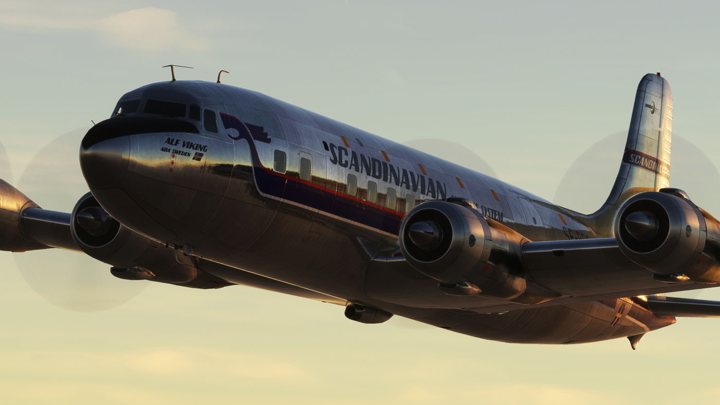 PMDG DC-6 Sleeper - SAS Scandinavian Air Systems for Microsoft Flight ...