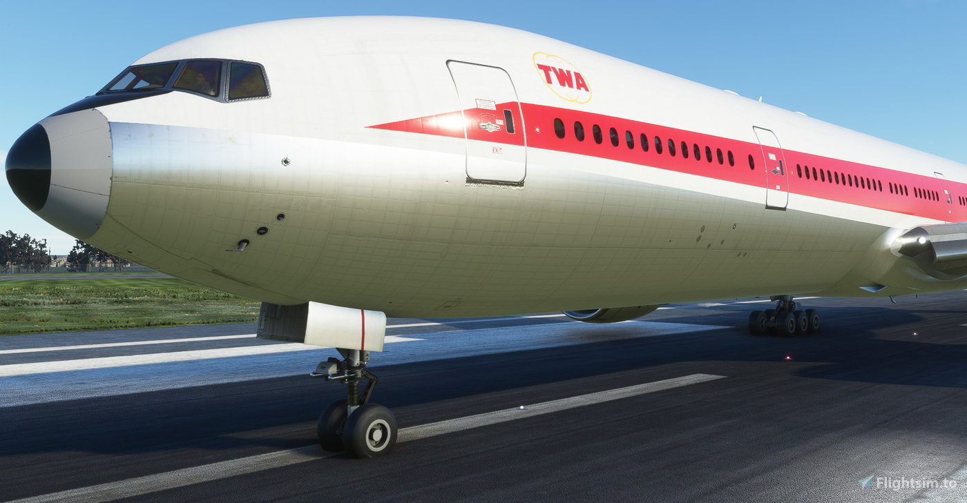 TWA / Trans World Airlines "classic and metal" CaptainSim 777-300ER for ...