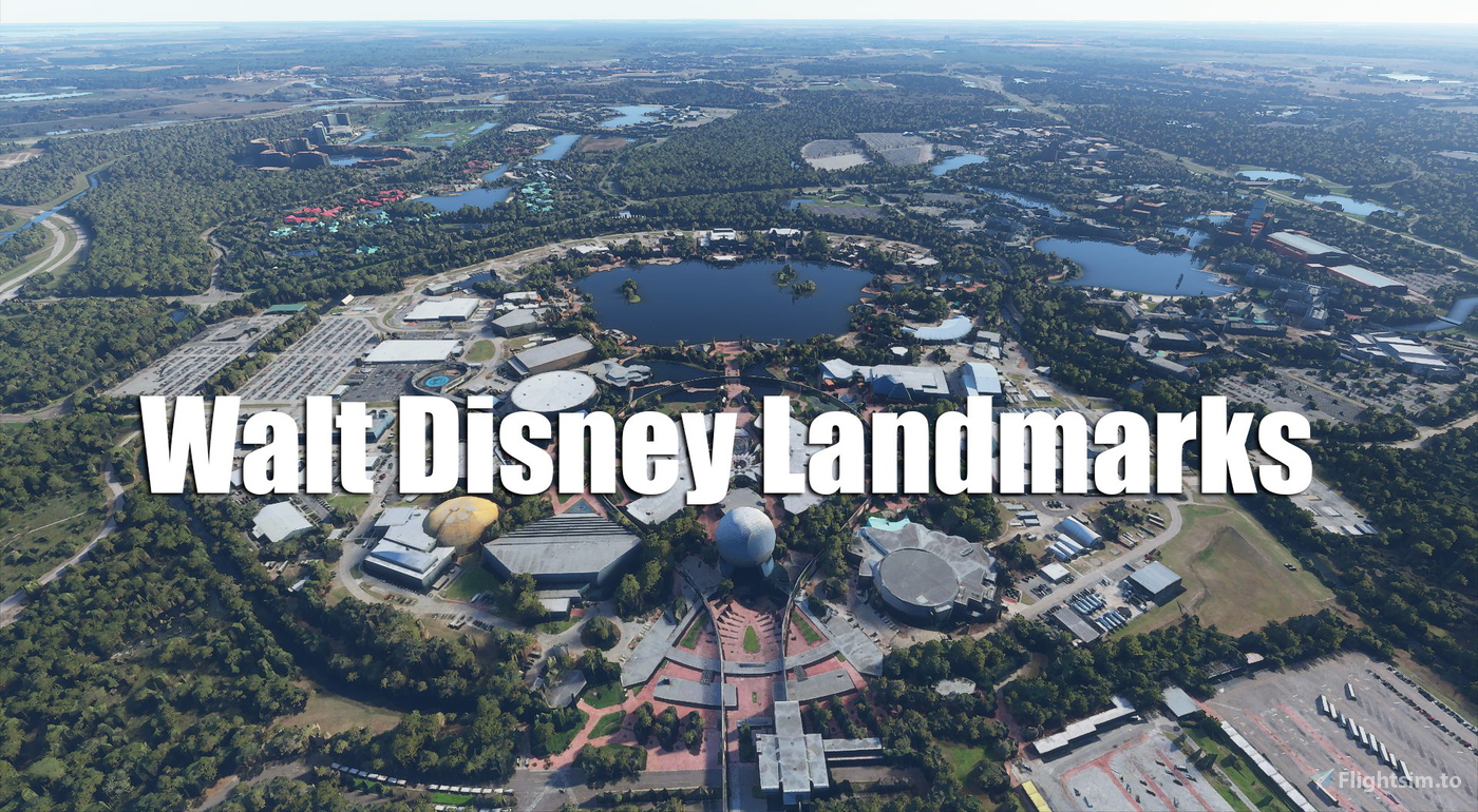 Walt Disney Landmarks/POI's for Microsoft Flight Simulator | MSFS