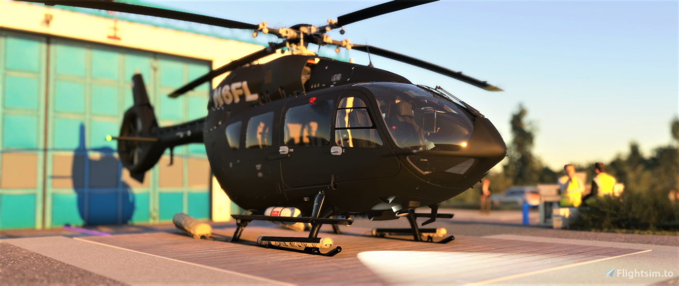 (8K) N6FL Airbus H145 Matte Black + Carbon Interior for Microsoft ...