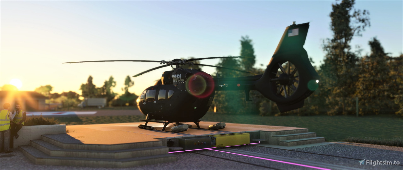 (8K) N6FL Airbus H145 Matte Black + Carbon Interior for Microsoft ...