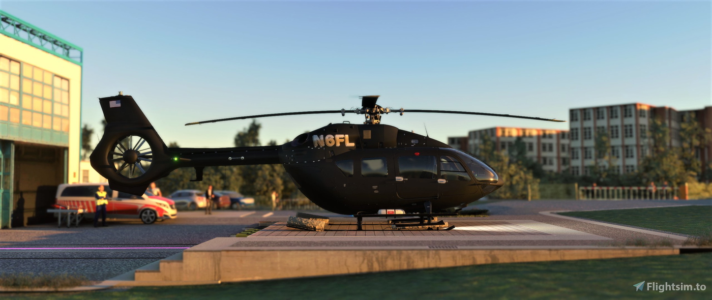(8K) N6FL Airbus H145 Matte Black + Carbon Interior for Microsoft ...