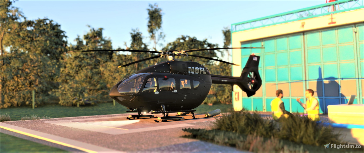 (8K) N6FL Airbus H145 Matte Black + Carbon Interior for Microsoft ...