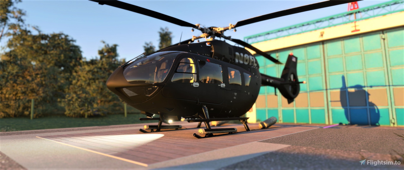 (8K) N6FL Airbus H145 Matte Black + Carbon Interior for Microsoft ...