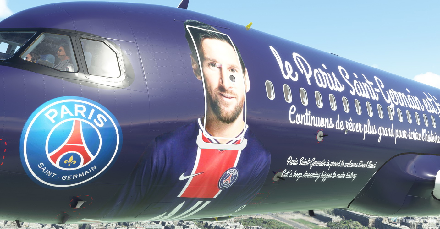 [A32NX] 8K PSG / Paris Saint-Germain Welcome Messi ! for Microsoft ...