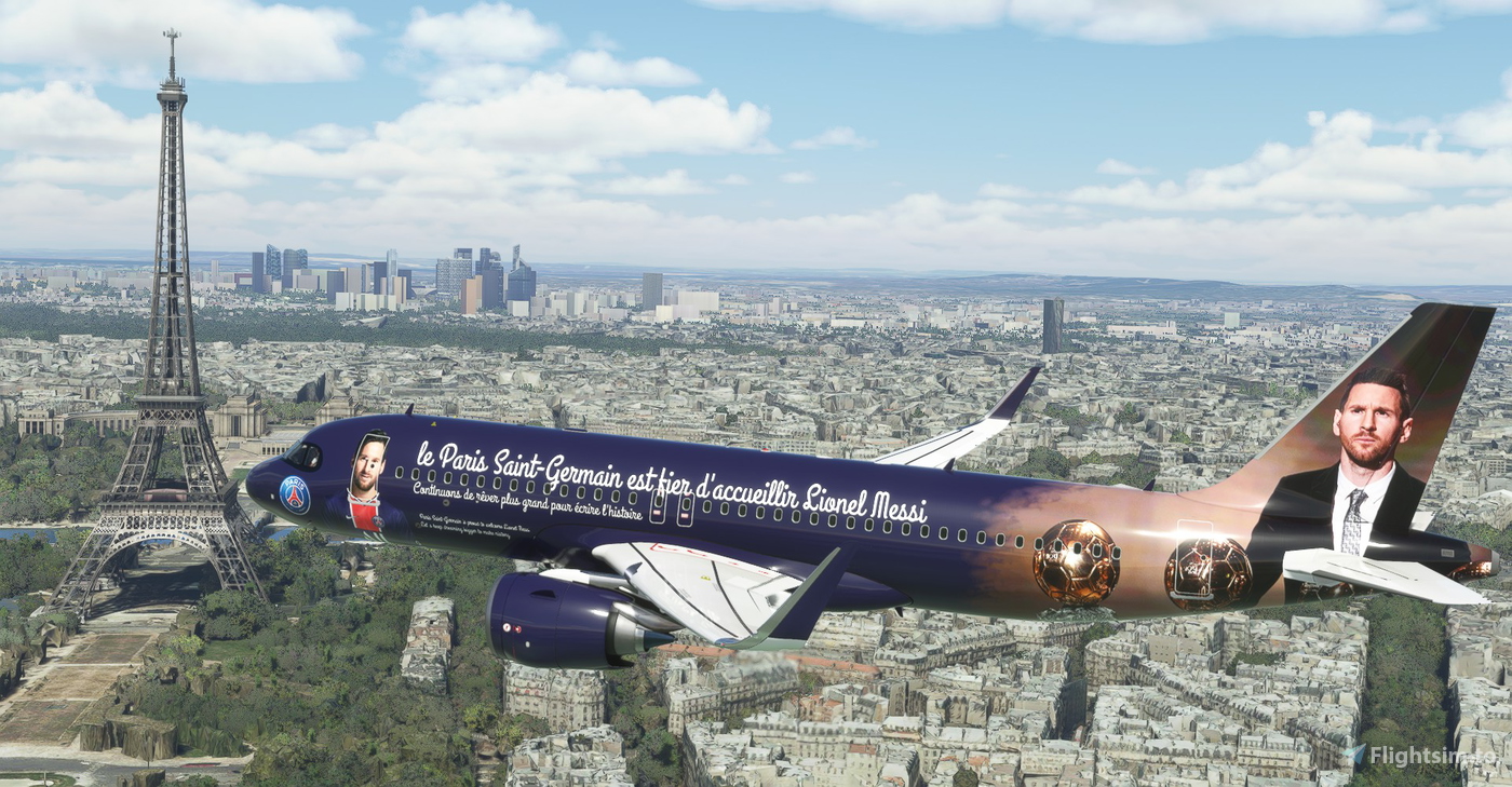 [A32NX] 8K PSG / Paris Saint-Germain Welcome Messi ! for Microsoft ...