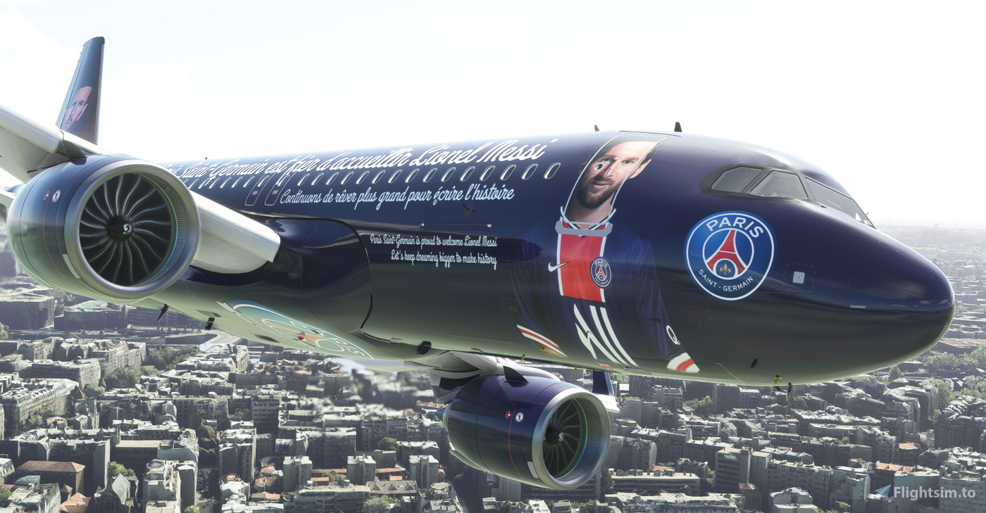 [A32NX] 8K PSG / Paris Saint-Germain Welcome Messi ! for Microsoft ...