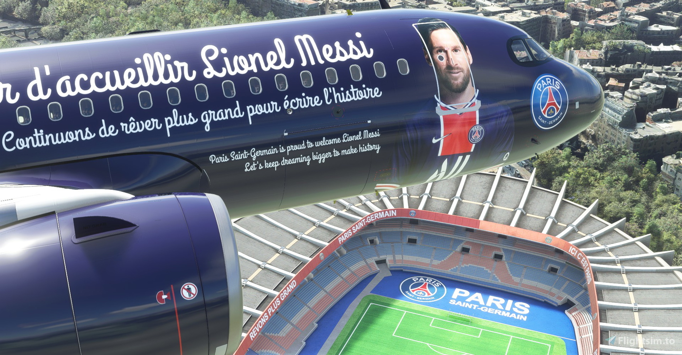 [A32NX] 8K PSG / Paris Saint-Germain Welcome Messi ! for Microsoft ...