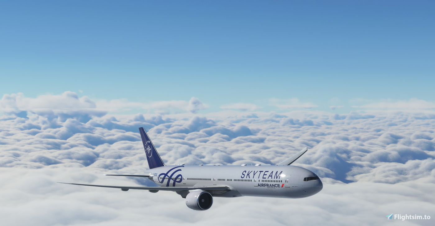 Air France "Skyteam livery" CaptainSim 777-300ER for Microsoft Flight ...