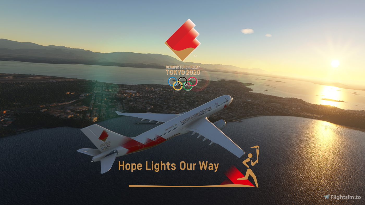 ANA | JAL Tokyo 2020 Olympic Torch Relay PMP A330-300 Livery for ...