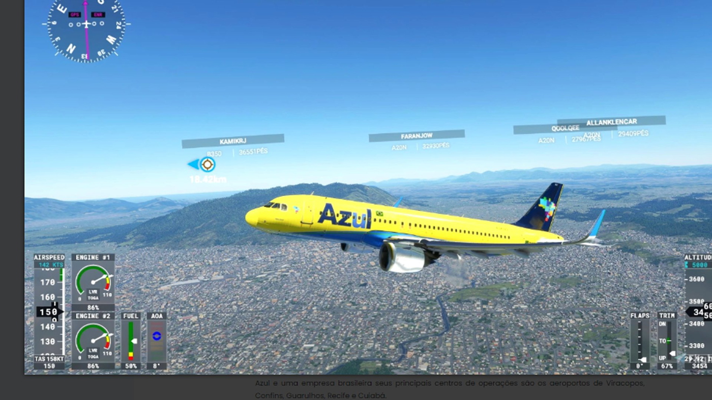 AZUL CANARINHO for Microsoft Flight Simulator | MSFS