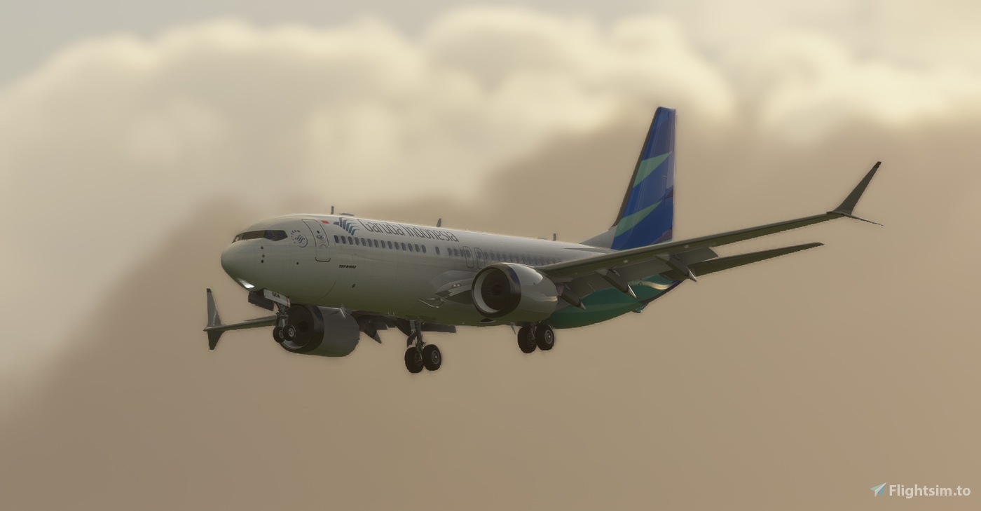 Bredok3d B737 Max Garuda Indonesia Livery for Microsoft Flight Simulator | MSFS