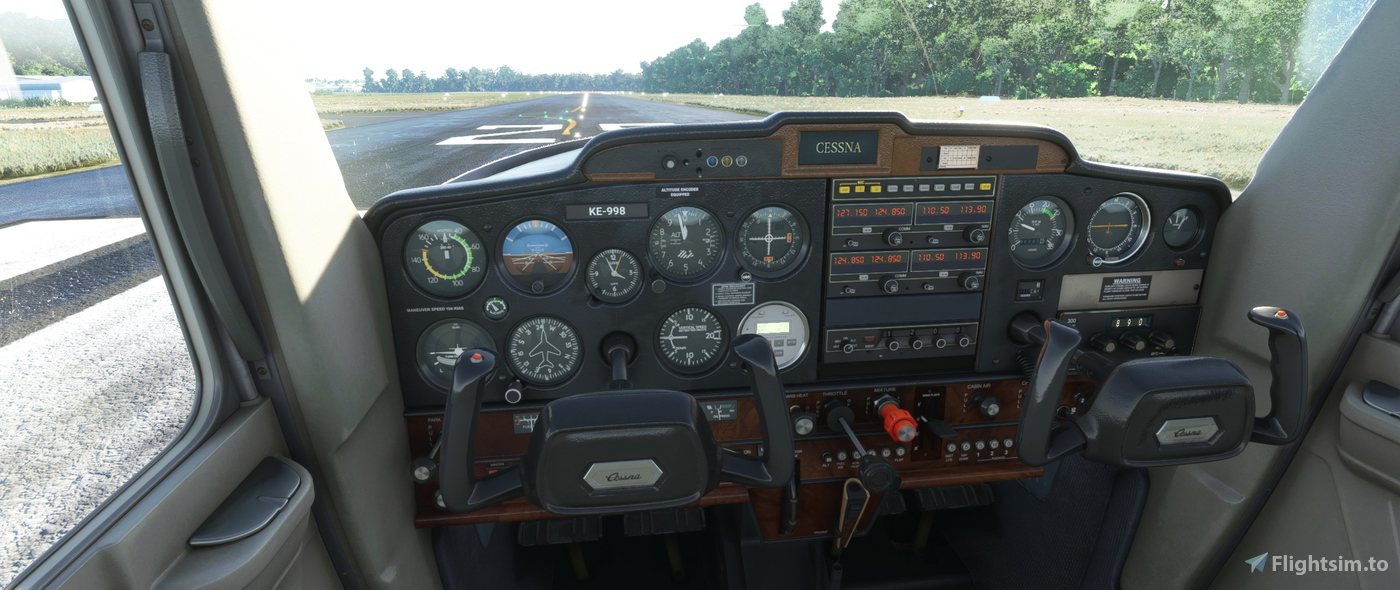 Cessna C152 Aerobat Dark & Clean Cockpit for Microsoft Flight Simulator | MSFS