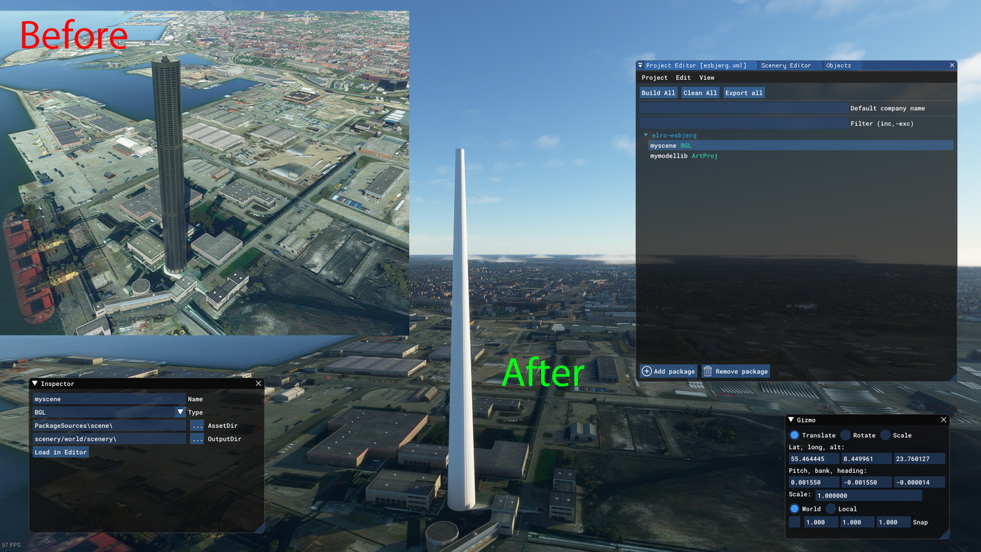 Esbjerg buildings for Microsoft Flight Simulator | MSFS