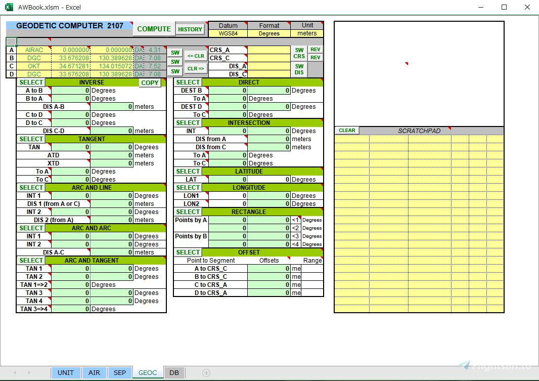 EXCEL AVIATION WORKBOOK für Microsoft Flight Simulator | MSFS