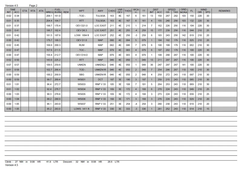 Excel Flight Planning Tool for Microsoft Flight Simulator | MSFS