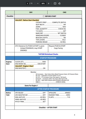 IVAO/VATSIM and A320 WORKSHEET (Procedures, Checklist, etc.) - User ...