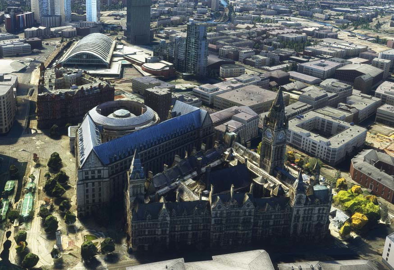 Manchester centre some landmarks for Microsoft Flight Simulator | MSFS